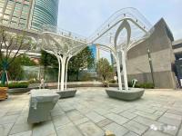 China Leaf Art Pavilion - Custom Stainless Steel Shade for Luxury Properties for sale