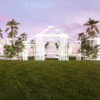 China Biophilic Wedding Sanctuary Living Architecture Ceremony Altar With Integrated Planting for sale