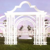 China Solar Aligned Ceremony Altar Permanent Wedding Structure With Seasonal Light for sale