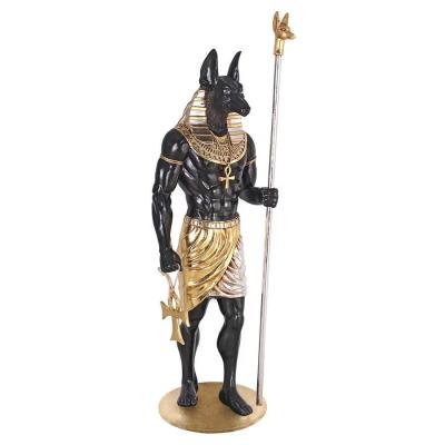 China Exquisite Life Anubis Egyptian Themed Metal Figure Sculpture For Home Decoration Buddhism for sale