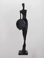 China Modern Fluid Line Figurative Art Fiberglass Stainless Steel Sculpture For Urban Landmarks for sale