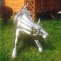 China Custom Animal Sculpture Stainless Steel Bull Designed for Dynamic Impact in Indoor Outdoor Exhibition and Public Space Decoration for sale