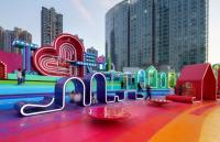 China Rainbow-Themed Interactive Stainless Steel Sculpture - Customized Urban Art Installation for Public Spaces for sale