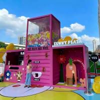 China Vibrant Stainless Steel Playground Sculptures with Custom Themed Modular Design for Outdoor Kids' Zones for sale