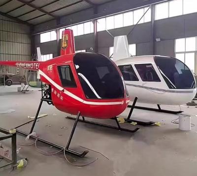 China Fiberglass Helicopter Sculpture with Handmade Welding and Customizable Design for Outdoor Display for sale