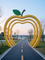 China Giant Red Apple Archway Tunnel Outdoor Landscape Installation for sale