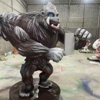 China 2m Cartoon Gorilla Sculpture With Advertising Features Made Of Glass Fiber for sale