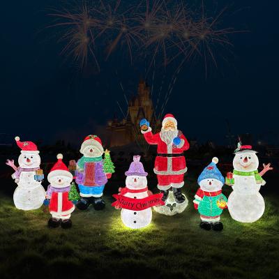China Outdoor Christmas Illuminated Astronaut Resin Sculpture Garden Yard Holiday Decoration for sale
