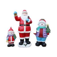China Outdoor Christmas Illuminated Astronaut Resin Sculpture Garden Yard Holiday Decoration for sale