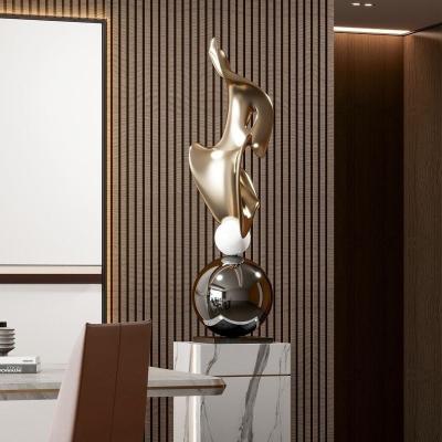 China Minimalist FRP Artwork Modernist Abstract Sculpture Elegant Fiberglass Centerpiece for sale