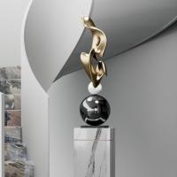 China Minimalist FRP Artwork Modernist Abstract Sculpture Elegant Fiberglass Centerpiece for sale