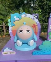 China Custom Brand Durable Fiberglass Mascot IP Statues Durable Resin Crafts for Store & Event Promotions for sale