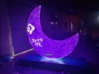 China Modern Art Park Decoration Resin Sculptures Large Garden Outdoor Hand Painted Flower for sale