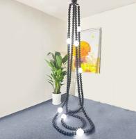 China Glow-in-the-Dark Stacked Sphere Floor Sculpture with Warm LED Light for sale