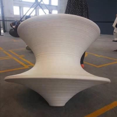 China Sculptural White Twisted Resin Chair - Artistic Accent Seating for Modern Interiors & Commercial Spaces for sale