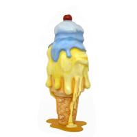 China Resin Ice Cream Cone Statue Large  Sculpture for Windows Display Decoration Fiberglass-giant-ice-cream-sculpture Candy Sculpture for sale