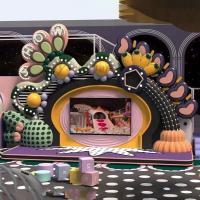 China Commercial Custom Resin Sculpture Fiberglass Fiberglass Cartoon  Colorful Arch Statue for sale