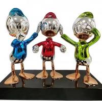 China Abstract Painted Duck Sculpture Modern Colorful Art Decor For Kids' Rooms Cafes for sale