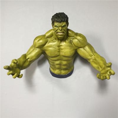 China Professional Modern Style Famous Design Custom 3D Fiberglass Resin  Man Art Wall Sculpture for sale