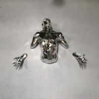 China Professional Modern Style Famous Design Custom 3D Fiberglass Resin  Man Art Wall Sculpture for sale