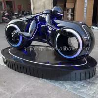 China Cyberpunk Futuristic Lighted Bike Figure Nightclub KTV Bar Entrance LED Neon Light Glow Sci-Fi Cycle Motorcycle Sculpture for sale