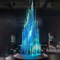 China Mall Square Outdoor Landscape Custom Dynamic Flame Steel Acrylic Hand Forged Christmas Halloween Thanksgiving for sale