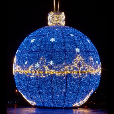 China LED Sculpture Outdoor Giant Christmas Ball Colorful Light Display for Festival Holiday and Special Occasion Celebrations for sale