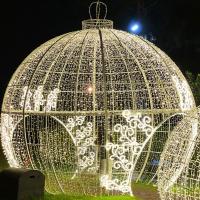 China LED Sculpture Outdoor Giant Christmas Ball Colorful Light Display for Festival Holiday and Special Occasion Celebrations for sale