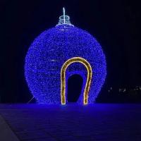 China LED Sculpture Outdoor Giant Christmas Ball Colorful Light Display for Festival Holiday and Special Occasion Celebrations for sale