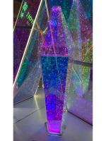 China Glowing Acrylic Prism Sculpture With Multicolor Lights For Commercial Space Decoration for sale