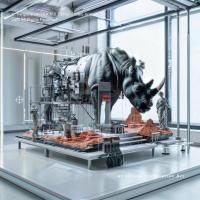 China Silicon Lifeform: Ostrich Automaton | Cybernetic Animal Sculpture for Future Naturalism Exhibition for sale
