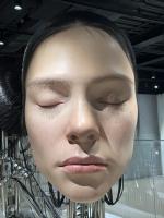 China Art Gallery Bionic Installation Custom Responsive Face Sculpture For Contemporary Exhibitions for sale