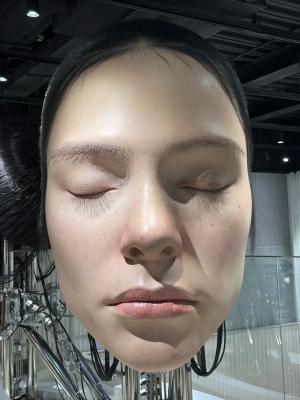 China Art Gallery Bionic Installation Custom Responsive Face Sculpture For Contemporary Exhibitions for sale