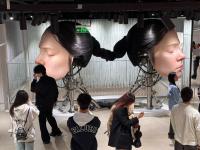 China Art Gallery Bionic Installation Custom Responsive Face Sculpture For Contemporary Exhibitions for sale