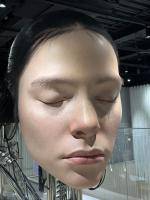 China Art Gallery Bionic Installation Custom Responsive Face Sculpture For Contemporary Exhibitions for sale