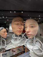 China Cultural Center Robotic Art Interactive Mechanical Face For Public Art Spaces for sale