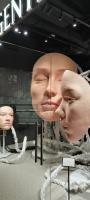 China Cultural Center Robotic Art Interactive Mechanical Face For Public Art Spaces for sale