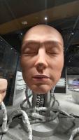 China Cultural Center Robotic Art Interactive Mechanical Face For Public Art Spaces for sale