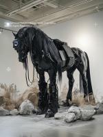China Silicon Genesis Cyber Steed -  Horse Sculpture& Electronic Element Saddle  Art for Avant-Garde Retail & Architectural Spaces for sale