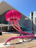 China Dynamic Sculpture Custom LED Giant Jellyfish Art Installations Ideal for Urban Landscape Enhancement and Public Space Decoration for sale