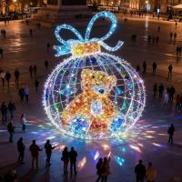 China Large scale Light Sculpture with dynamic stainless steel design and color shifting effects perfect for mall decoration and display for sale
