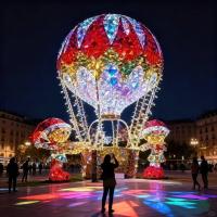 China Large scale Light Sculpture with dynamic stainless steel design and color shifting effects perfect for mall decoration and display for sale