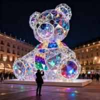 China Large scale Light Sculpture with dynamic stainless steel design and color shifting effects perfect for mall decoration and display for sale