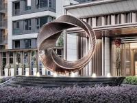 China High End Modern Stainless Steel Statue With Brush Technique Polished Mirror Finish for sale