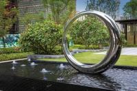 China Eco Friendly Modern Stainless Steel Sculpture With Brush Technique Interactive Design for sale