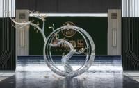 China Eco Friendly Modern Stainless Steel Sculpture With Brush Technique Interactive Design for sale