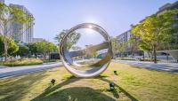 China Architectural Stainless Steel Ring Installation Statement Piece For High End Commercial Spaces for sale