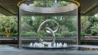 China Architectural Stainless Steel Ring Installation Statement Piece For High End Commercial Spaces for sale