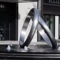 China Precision Metalwork Stainless Steel Fountain Sculpture with Custom Size and 3D Design Support for Landscaping Contractors for sale