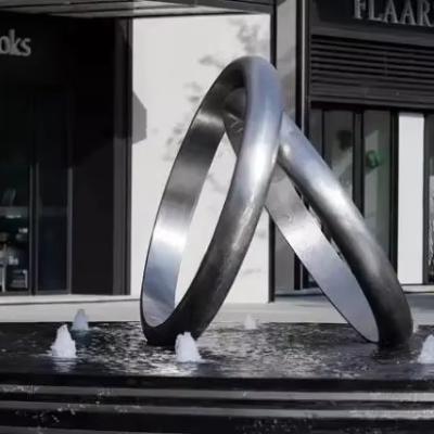 China Precision Metalwork Stainless Steel Fountain Sculpture with Custom Size and 3D Design Support for Landscaping Contractors for sale